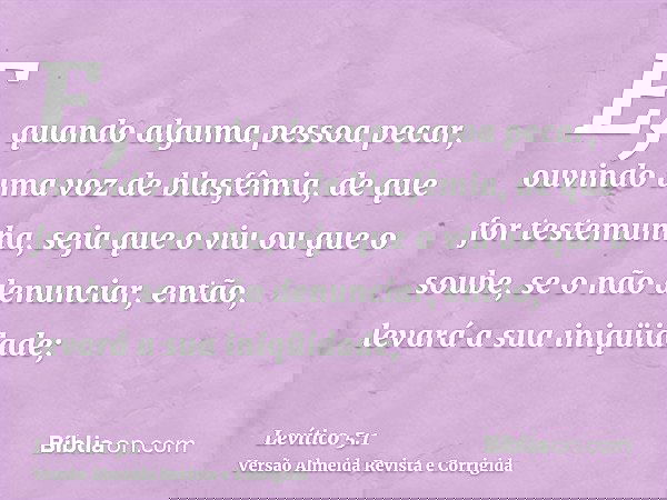 Levítico 5:1 - Bíblia