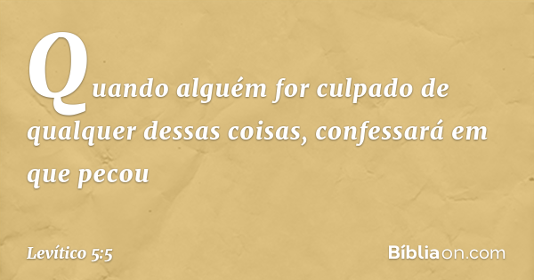 Levítico 5:5 - Bíblia