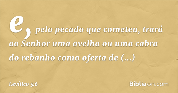 Levítico 5:6 - Bíblia