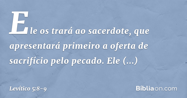 Levítico 5:8-9 - Bíblia