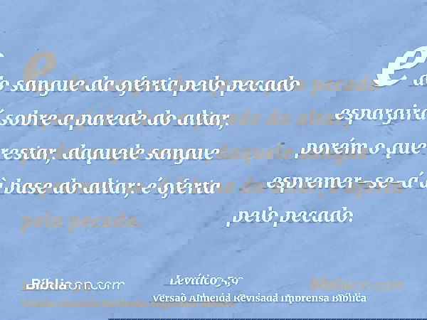 Levítico 5:9 - Bíblia