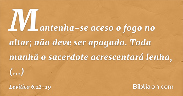 Levítico 6:12-19 - Bíblia