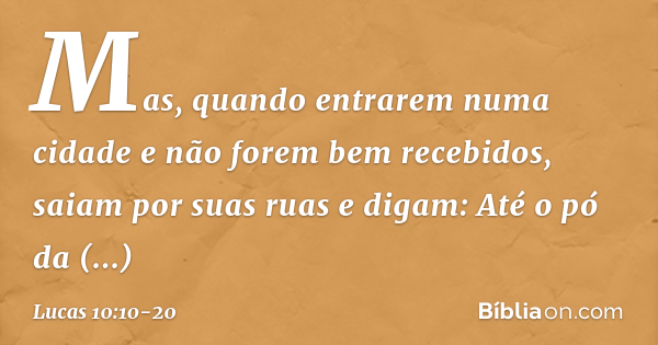 Lucas 10:10-20 - Bíblia