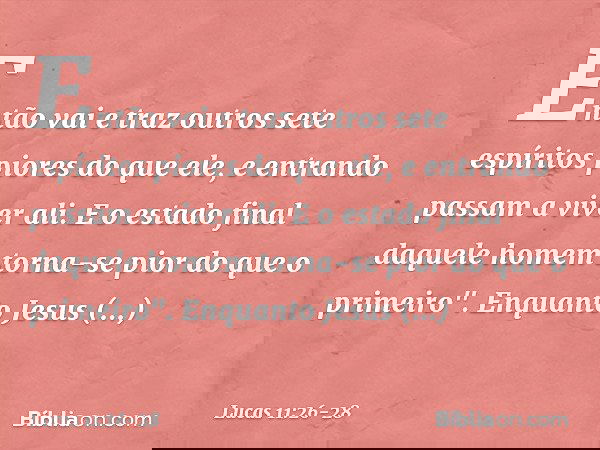 Lucas 11:26-28 - Bíblia