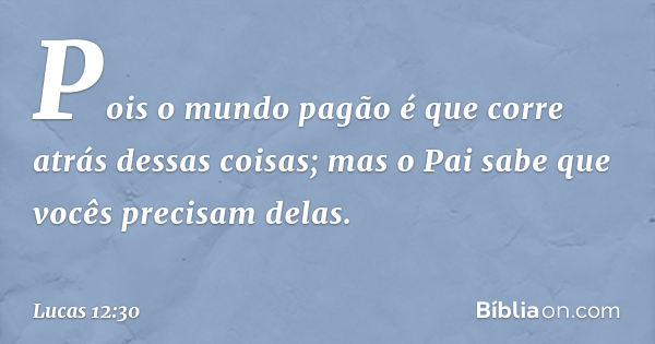 Lucas 12:30 - Bíblia