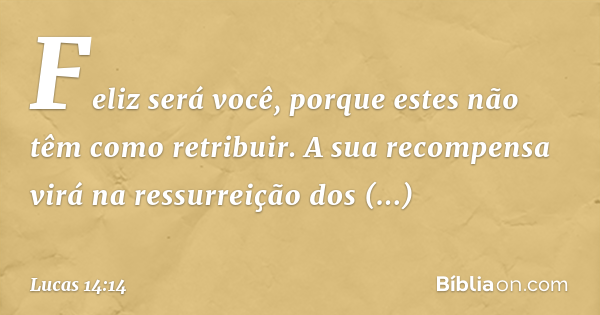 Lucas 14:14 - Bíblia