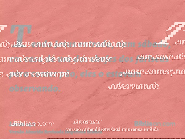 Lucas 14:1 - Bíblia