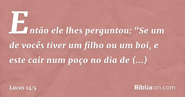 Lucas 14:5 - Bíblia