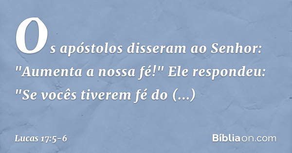 Lucas 17:5-6 - Bíblia