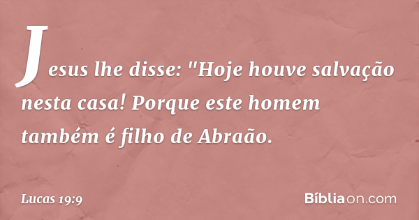 Lucas 19:9 - Bíblia