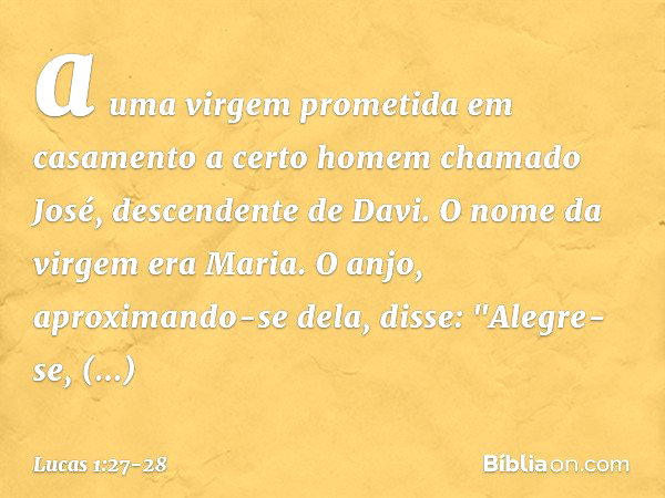 Lucas 1:27-28 - Bíblia