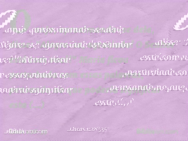 Lucas 1:28-35 - Bíblia