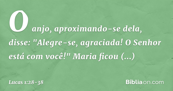 Lucas 1:28-38 - Bíblia