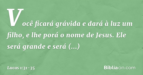 Lucas 1:31-35 - Bíblia