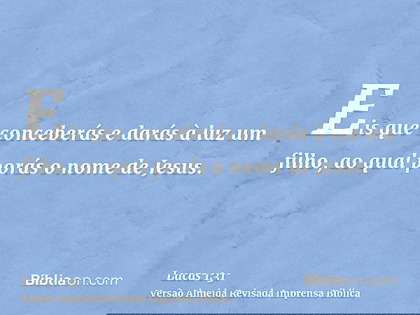 Lucas 1:31 - Bíblia