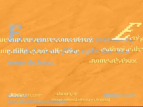 Lucas 1:31 - Bíblia