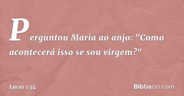 Lucas 1:34 - Bíblia