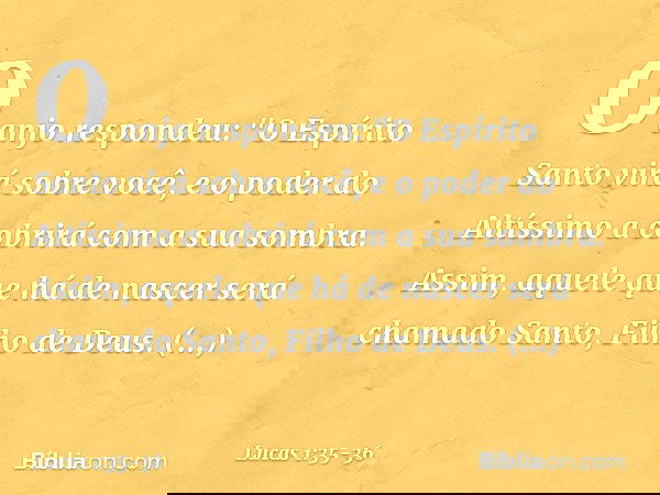 Lucas 1:35-36 - Bíblia