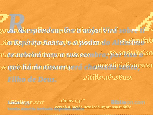 Lucas 1:35 - Bíblia