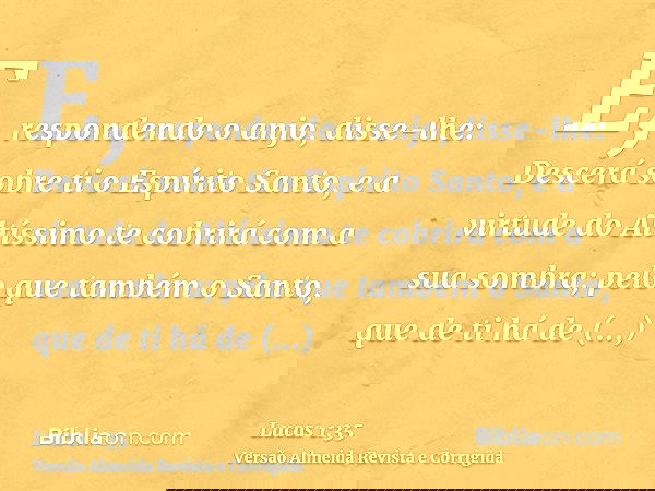 Lucas 1:35 - Bíblia