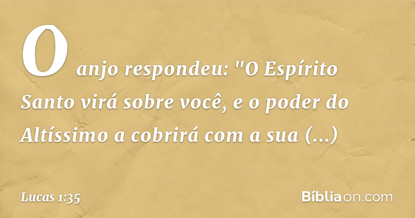 Lucas 1:35 - Bíblia