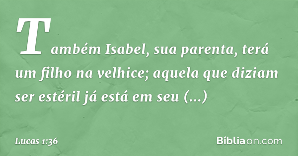 Lucas 1:36 - Bíblia