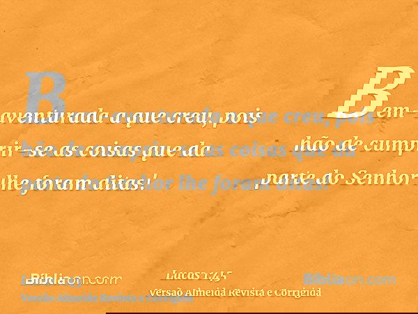 Lucas 1:45 - Bíblia