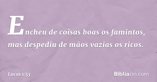 Lucas 1:53 - Bíblia