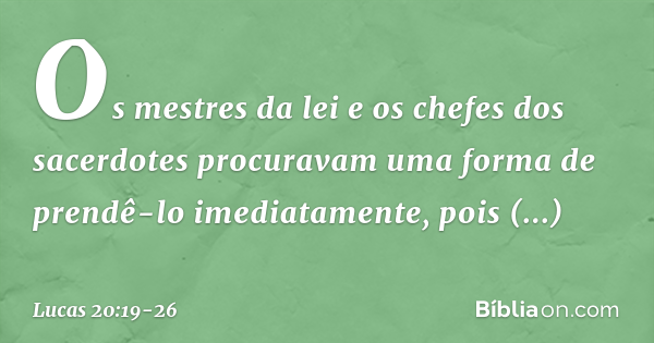 Lucas 20:19-26 - Bíblia