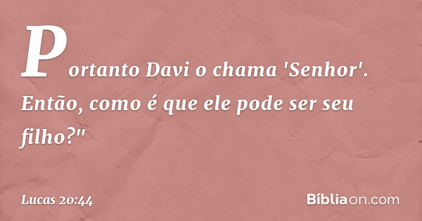 Lucas 20:44 - Bíblia