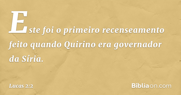 Lucas 2:2 - Bíblia