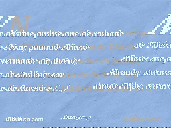 Lucas 3:1-9 - Bíblia