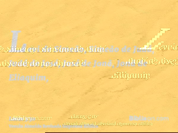 Lucas 3:30 - Bíblia