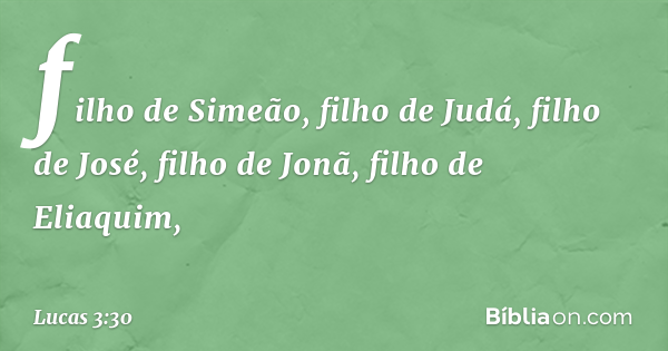 Lucas 3:30 - Bíblia