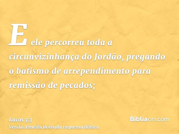 Lucas 3:3 - Bíblia