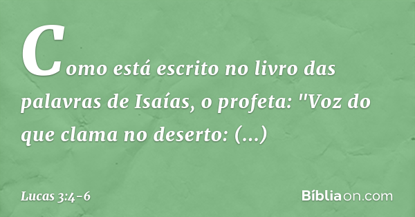 Lucas 3:4-6 - Bíblia