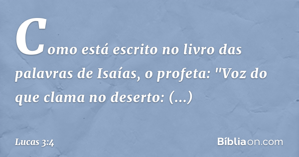 Lucas 3:4 - Bíblia