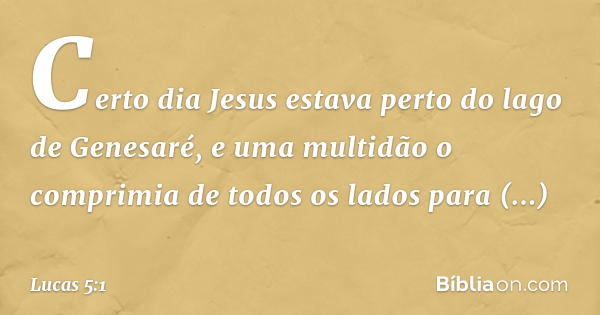 Lucas 5:1 - Bíblia