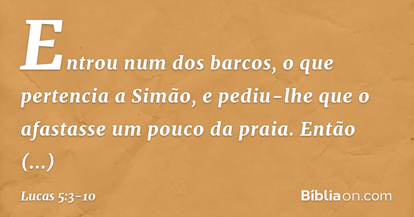 Lucas 5:3-10 - Bíblia