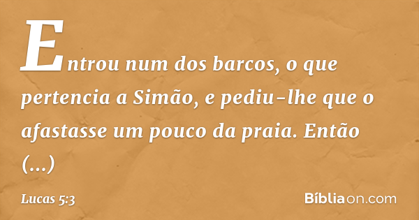 Lucas 5:3 - Bíblia