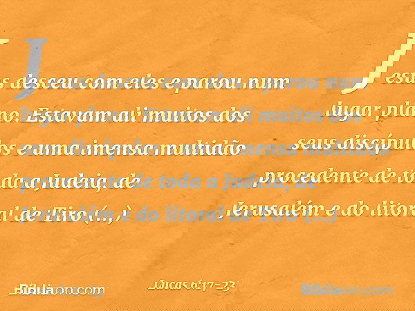 Lucas 6:17-23 - Bíblia