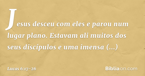 Lucas 6:17-26 - Bíblia