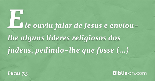 Lucas 7:3 - Bíblia