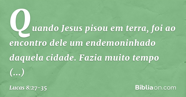 Lucas 8:27-35 - Bíblia