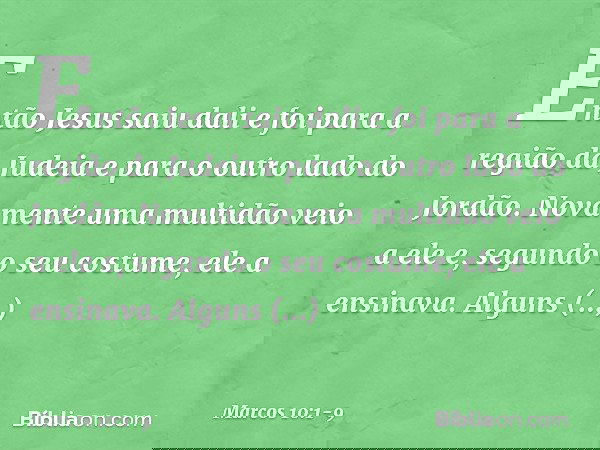 Marcos 10:1-9 - Bíblia