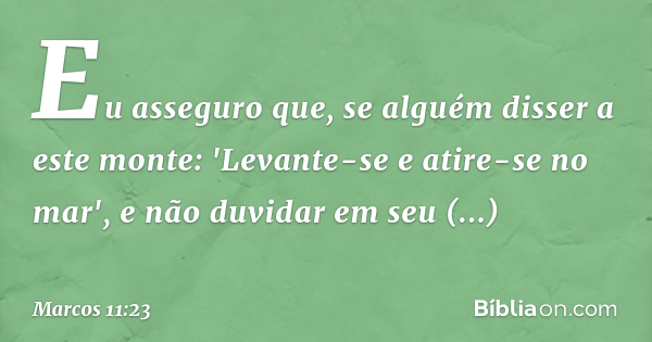 Marcos 11:23 - Bíblia