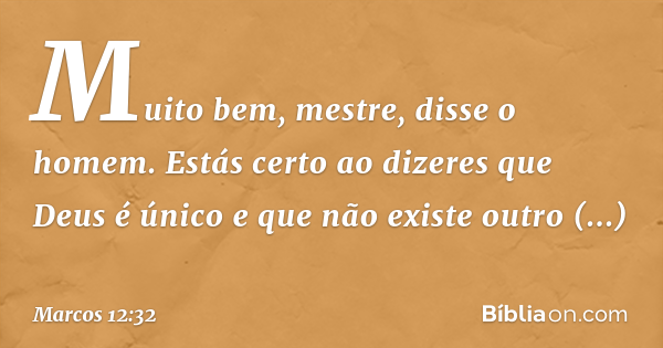 Marcos 12:32 - Bíblia