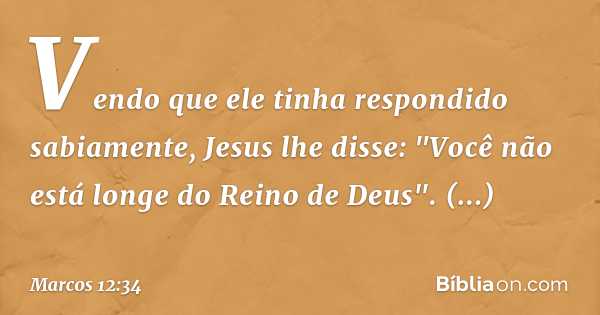 Marcos 12:34 - Bíblia