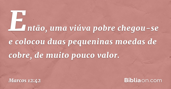 Marcos 12:42 - Bíblia