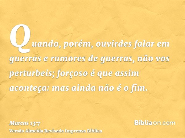 Marcos 13:7 - Bíblia